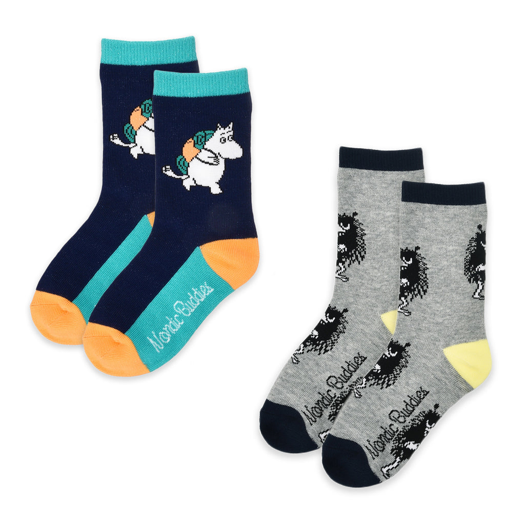 Moomintroll And Stinky Kids Socks, Double Pack - Official Moomin ...