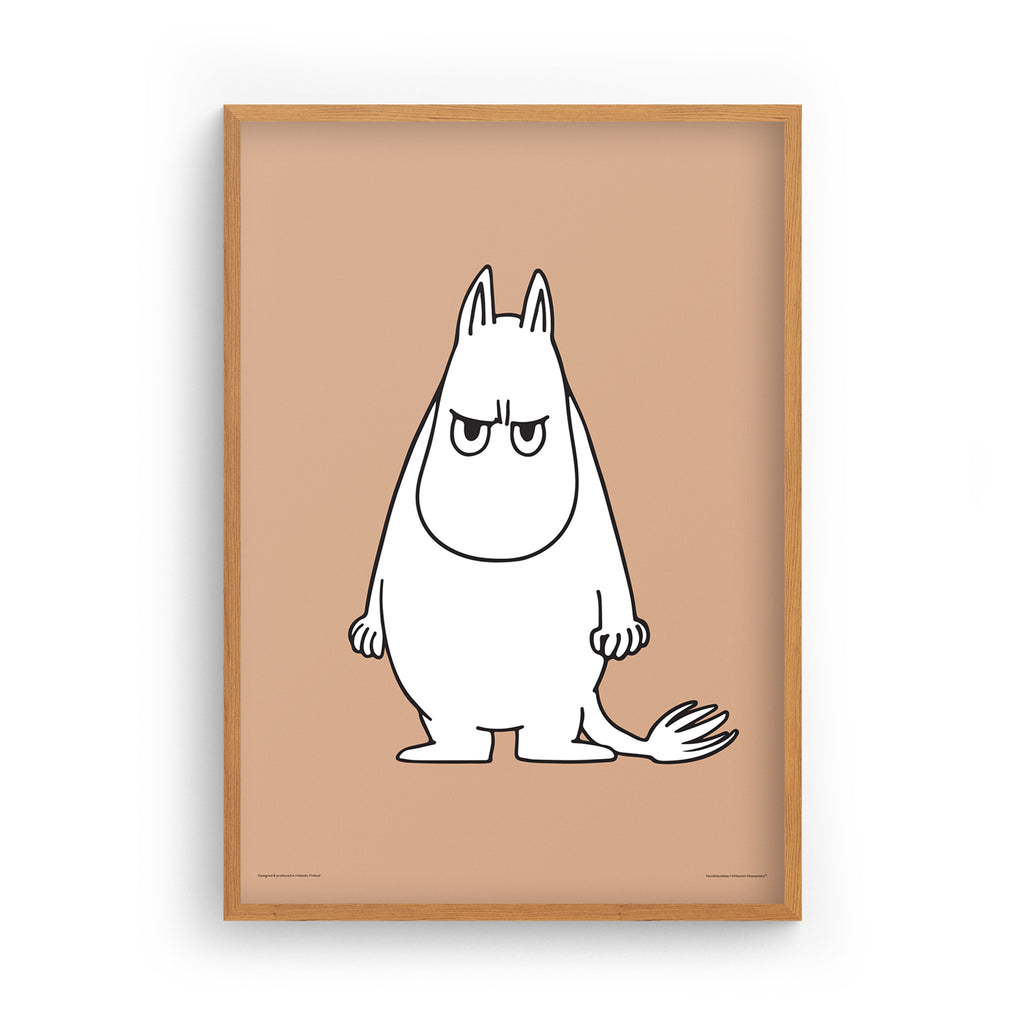 Moomintroll Angry Poster - Beige | Official Moomin Product – Nordicbuddies